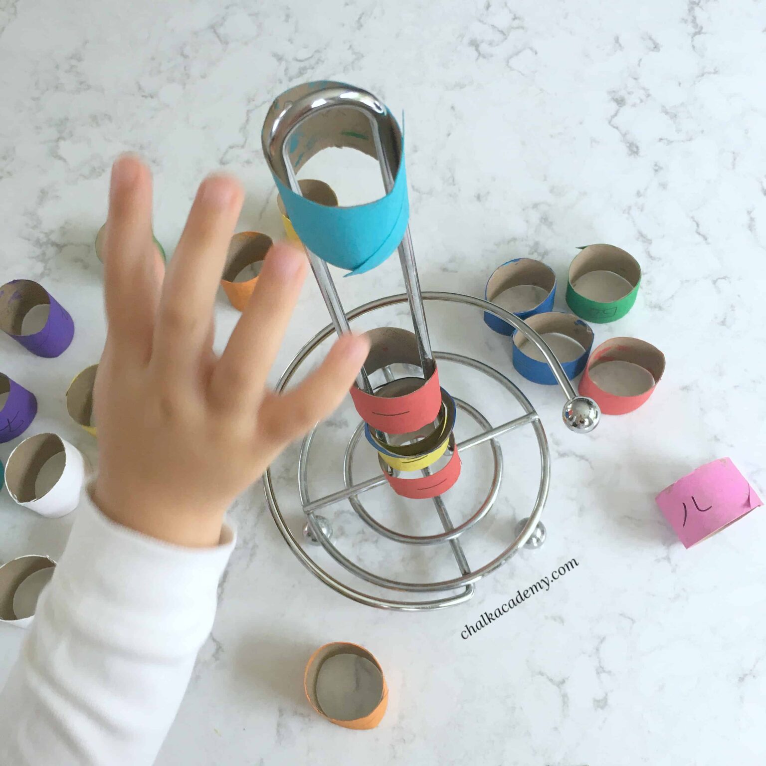 Number & Color Patterns With Recycled Paper Rolls