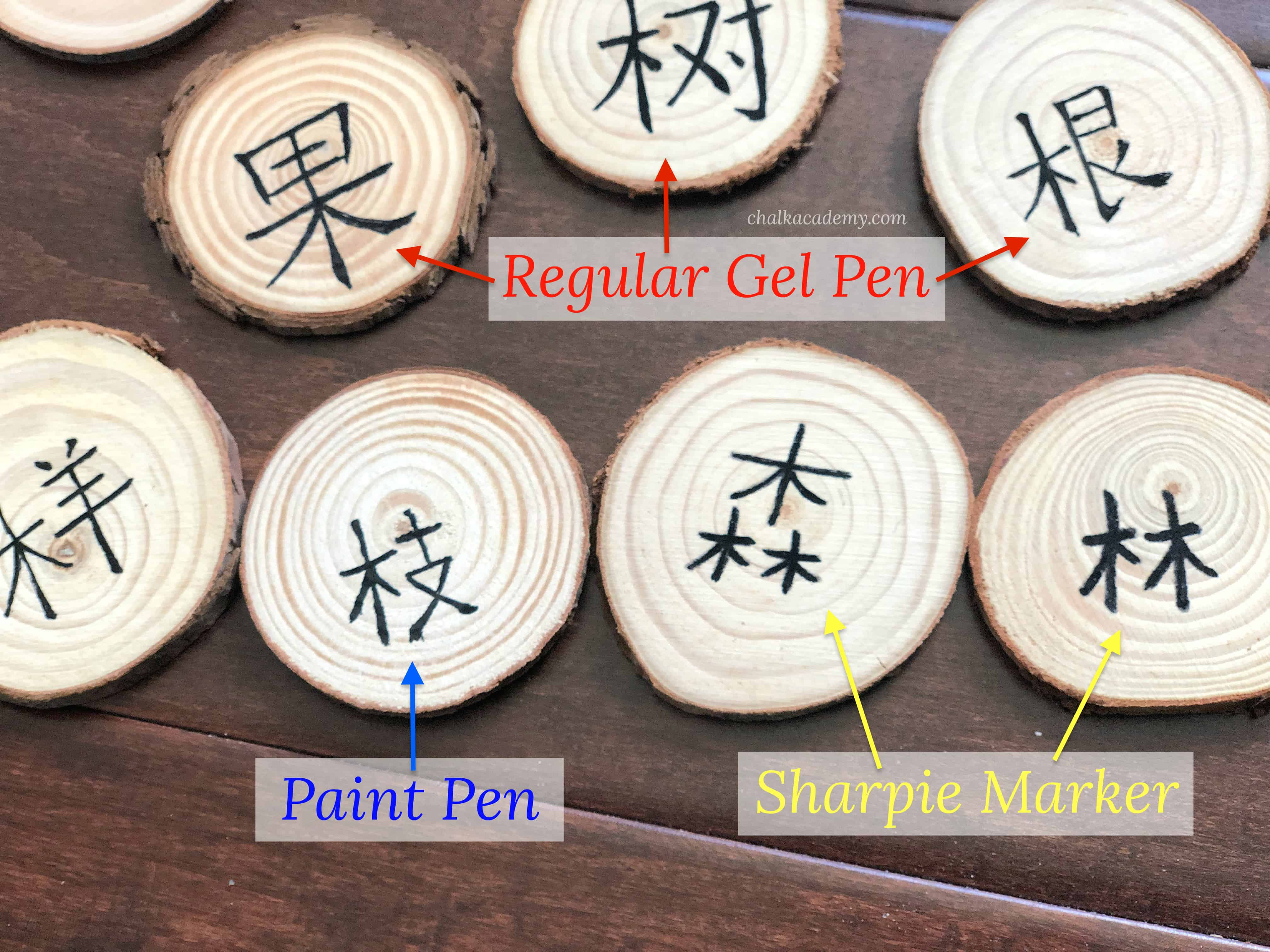 Chinese 木 Radical Words - Wood Dice and Sensory Writing Game