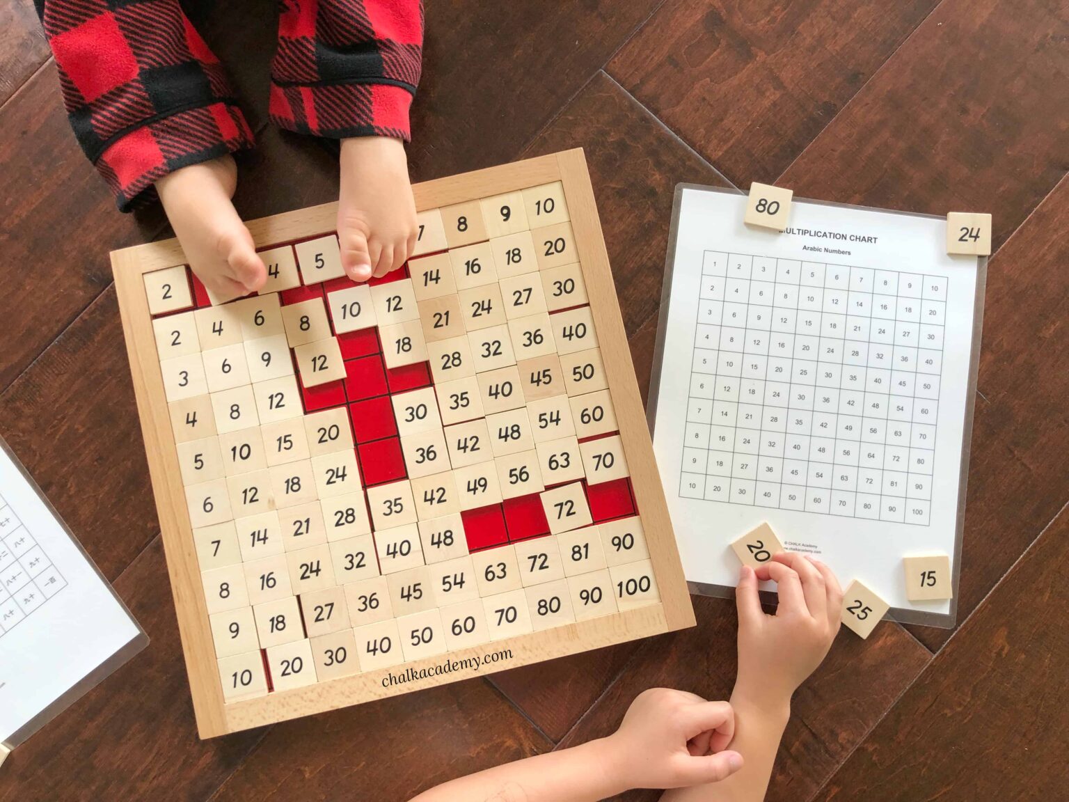 Montessori Pythagoras Board and Bilingual Multiplication Chart