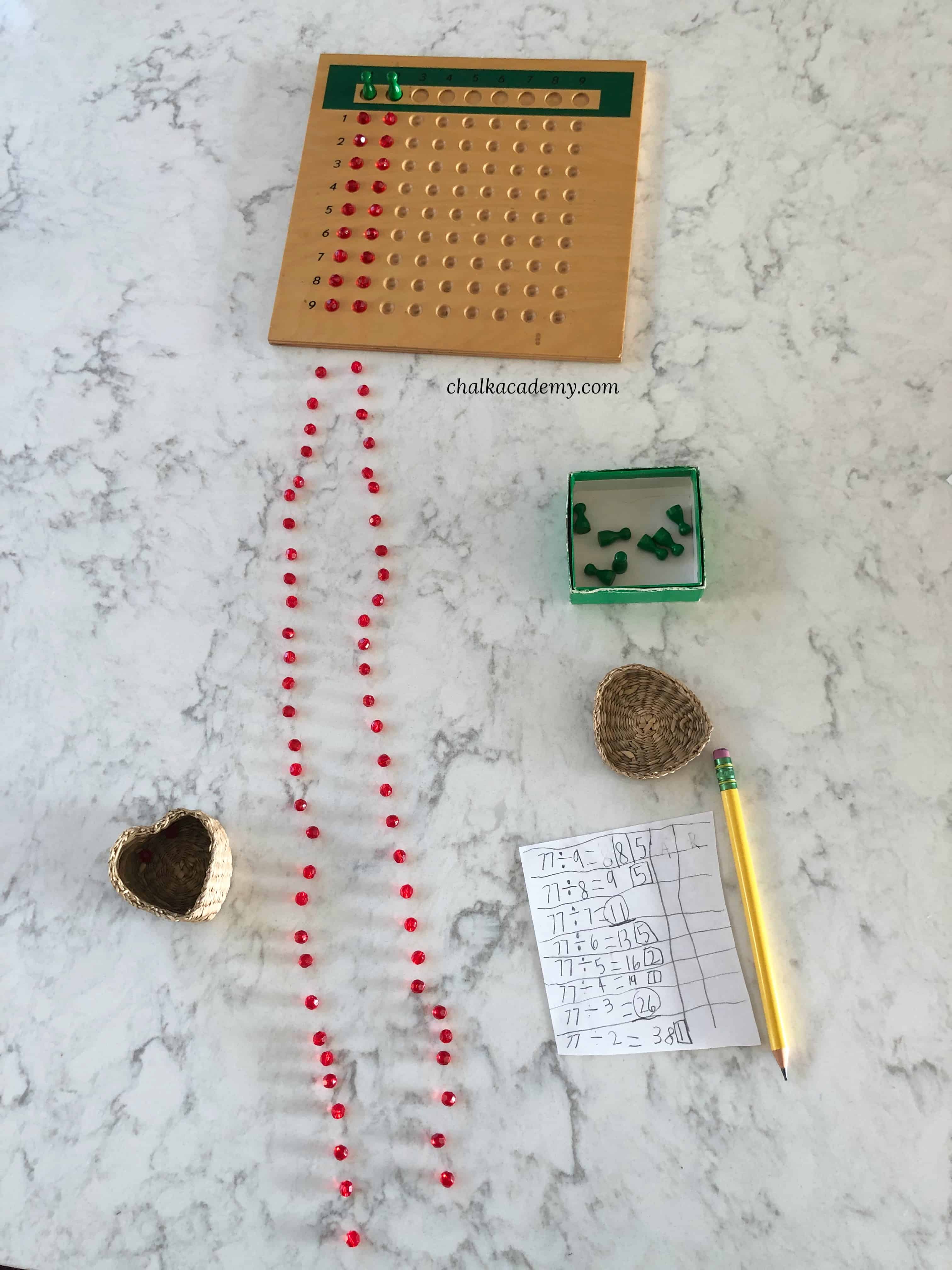 Montessori Multiplication and Division Boards for Home Learning