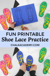 How to Tie Shoelaces: Shoe Template Printable for Kids + VIDEO