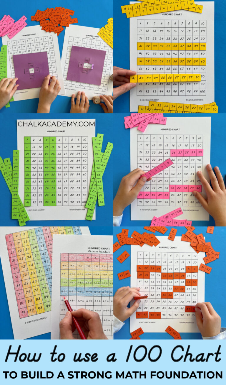 Hundred Chart with 15 Fun Math Games (English, Chinese, Korean)